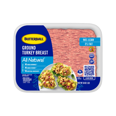 Fresh All Natural* Extra Lean Ground Turkey Breast 98/2 | Butterball